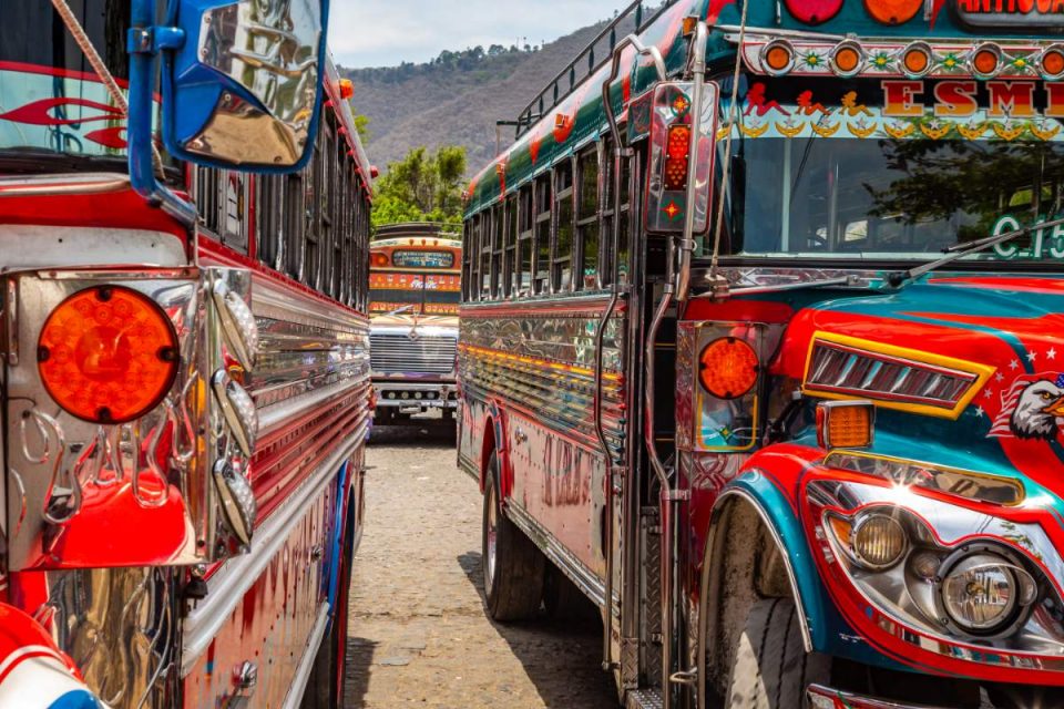Los famosos autobuses de pollos de Guatemala